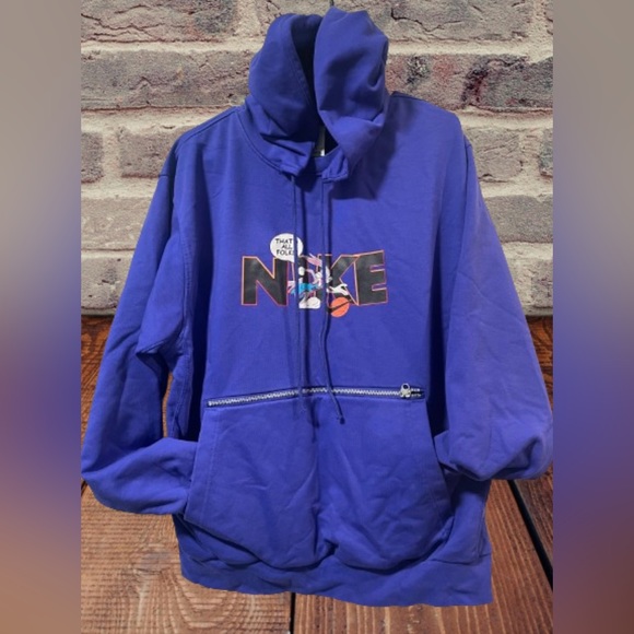 Nike | Sweaters | Nike Drifit Bugs Bunny Tune Squad Purple Blue Hoodie ...